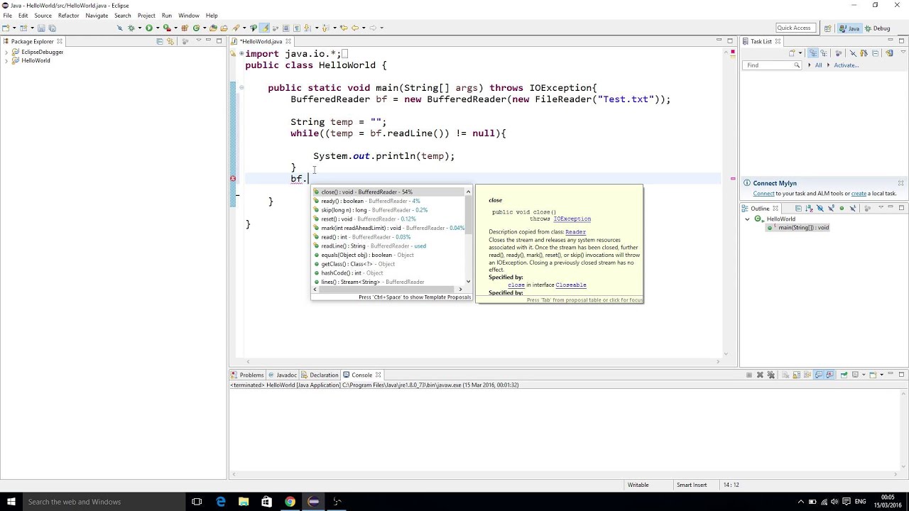 Java IO reading a file using BufferedReader