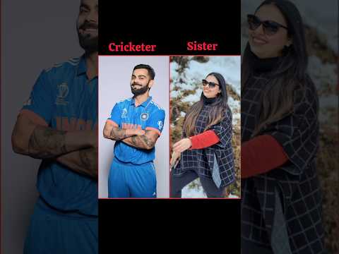 All Indian Cricketers with his Sister #cricket #viratkohli #ytshorts #shorts #couple #family