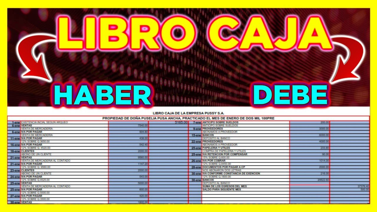 LIBRO CAJA CONTABILIDAD BASICA ¿Cómo hacer el libro caja?  Detalle de los movimientos en efectivo