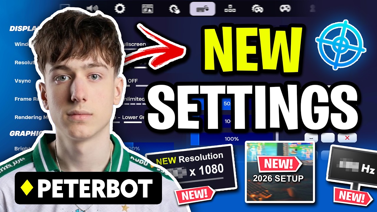 Peterbot's UPDATED Fortnite Settings, Keybinds and Setup (2026)