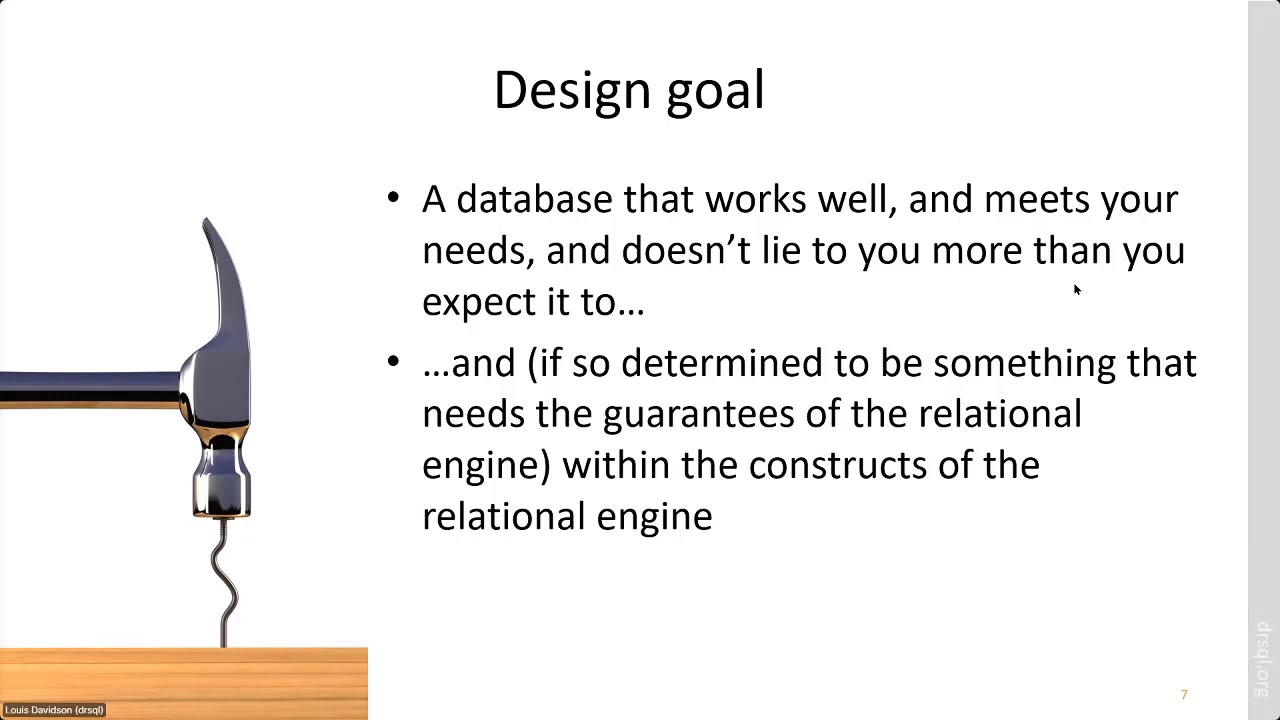 Data Architecture Day - Louis Davidson - Relational Database Design Fundamentals