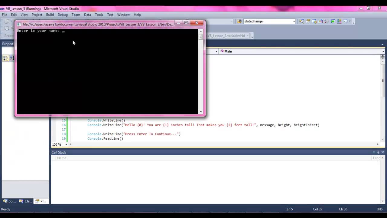 Visual Basic Lesson 3: Data types