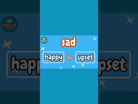 π Whatβs the synonym of sad?Is it happy or upset? π€ #CompleteTheWord #InteractiveLearning
