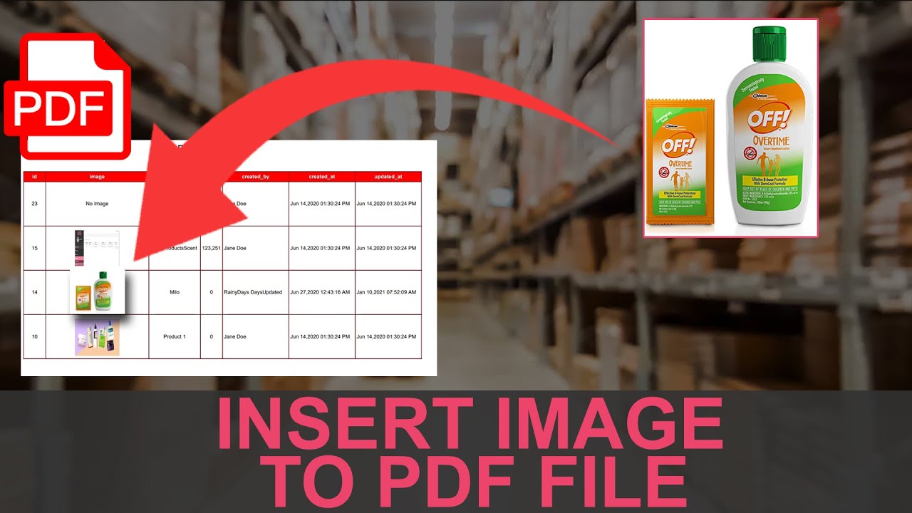 PHP Project: Inventory - Export Database Data From MySQL To PDF Using PHP - Insert Image To PDF