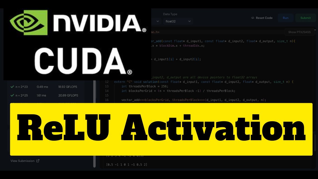 ReLU Activation in CUDA - Tensara Solutions (GPU Programming)