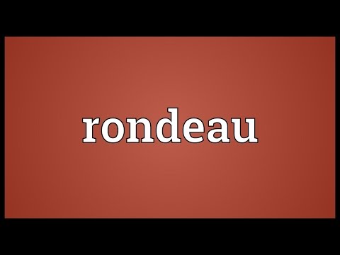 Rondeau Meaning