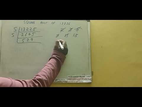 SQUARE ROOT OF 13225