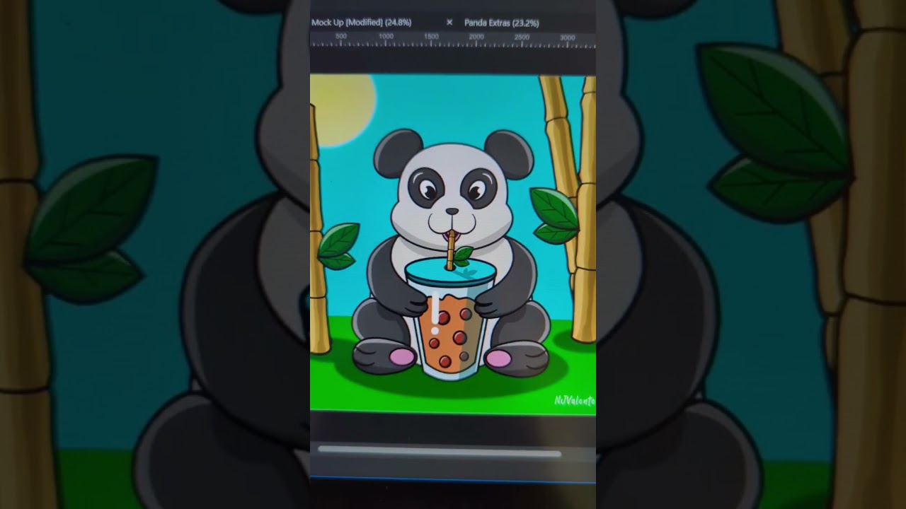How to vector a panda! New video! #arttutorials #subscribe #shorts #vectorart