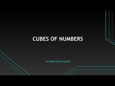CUBES OF NUMBERS