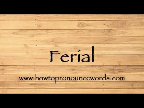 How To Pronounce Ferial ? How To say Ferial New Video