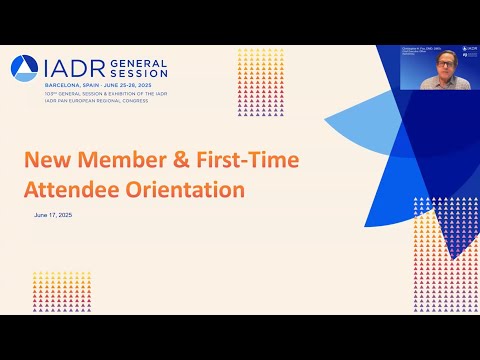 New Member Orientation: 2025 IADR General Session