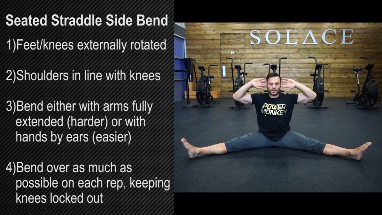 Seated Straddle Side Bend