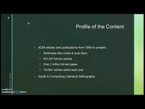 ACM Digital Library Overview