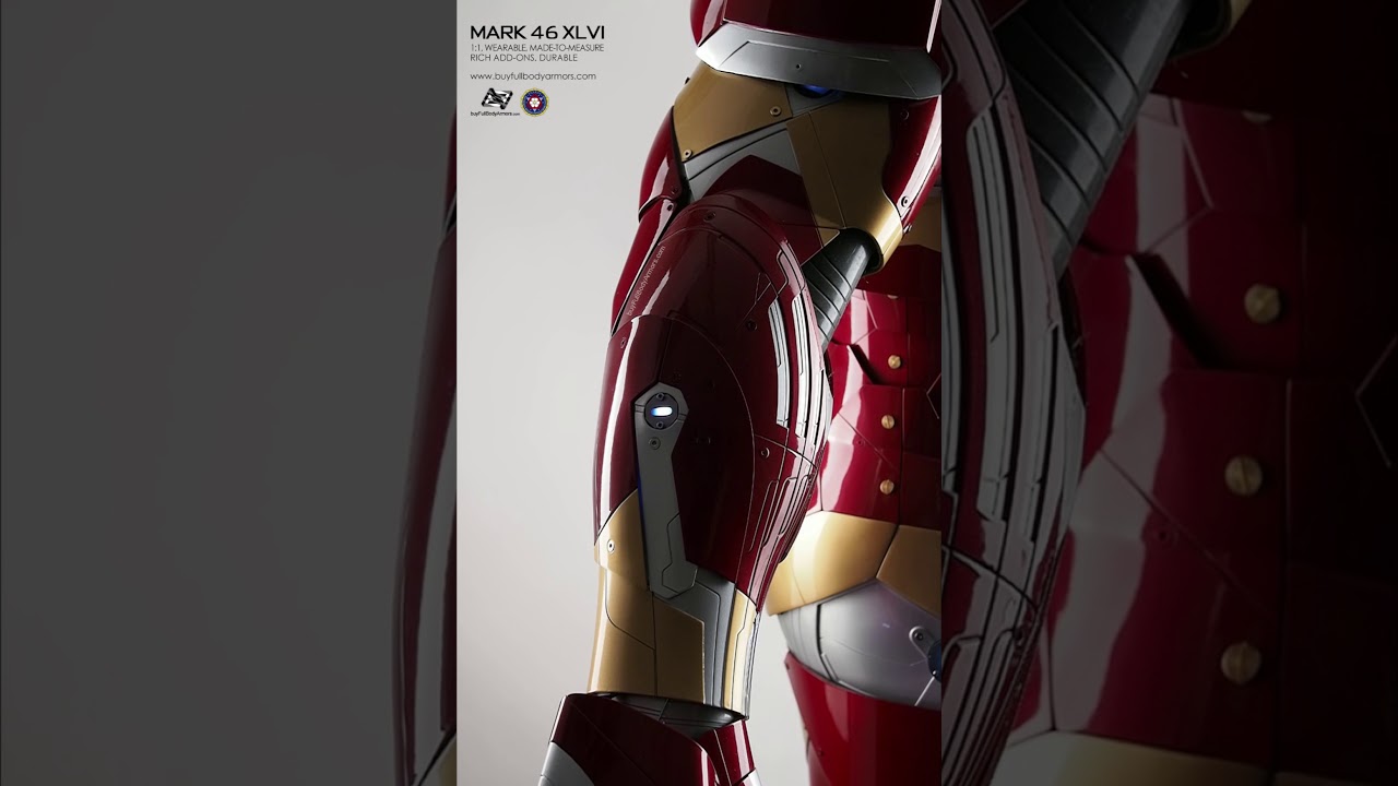 Wearable Iron Man Mark 46 Armor Costume Suit Motorized Forearm Bridge Missile Cabin