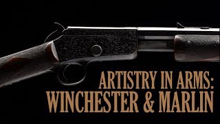 Engraved Winchester Deluxe Model 1890, Rifle, Scope, Silencer | Rock ...