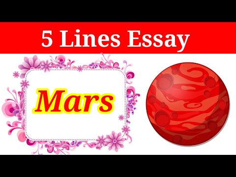 5 Lines on Mars Planet in english
