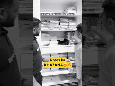 Topper NOTES Smuggling??😳|| Jee Advanced 2025 Topper #jeewallah #shots #pw #physicswallah