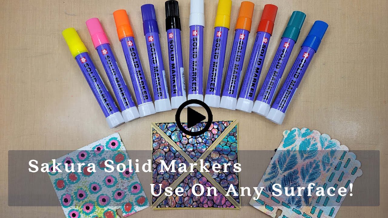Sakura's Solid Markers Slide Right Into Mixed Media Projects!