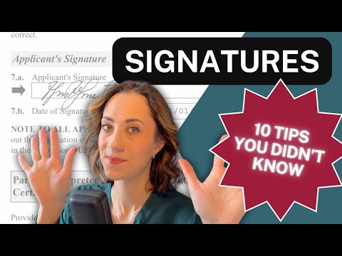 HOW TO SIGN YOUR IMMIGRATION FORMS | USCIS SIGNATURE