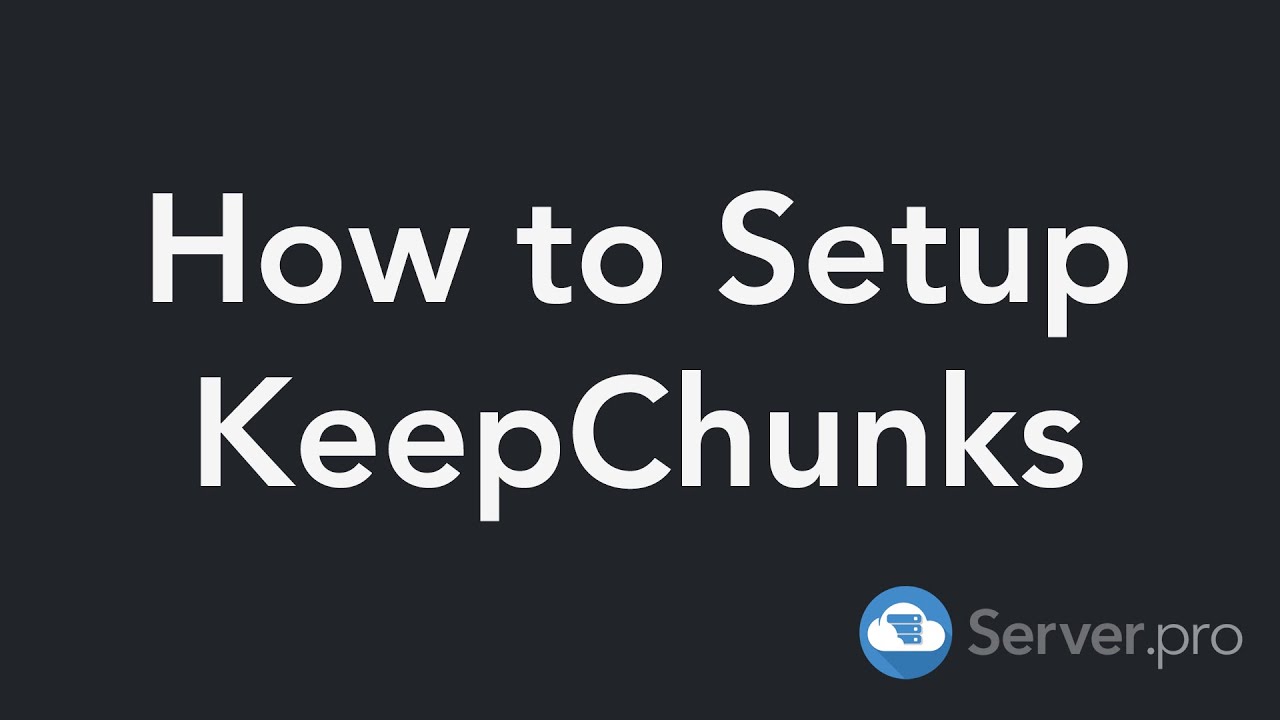 How to Setup the KeepChunks Plugin - Minecraft Java
