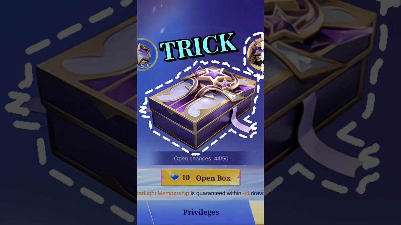 Starlight Box Trick 😎😏 Get Your Starlight #mlbb #mobilelegends #starlight #boxopening