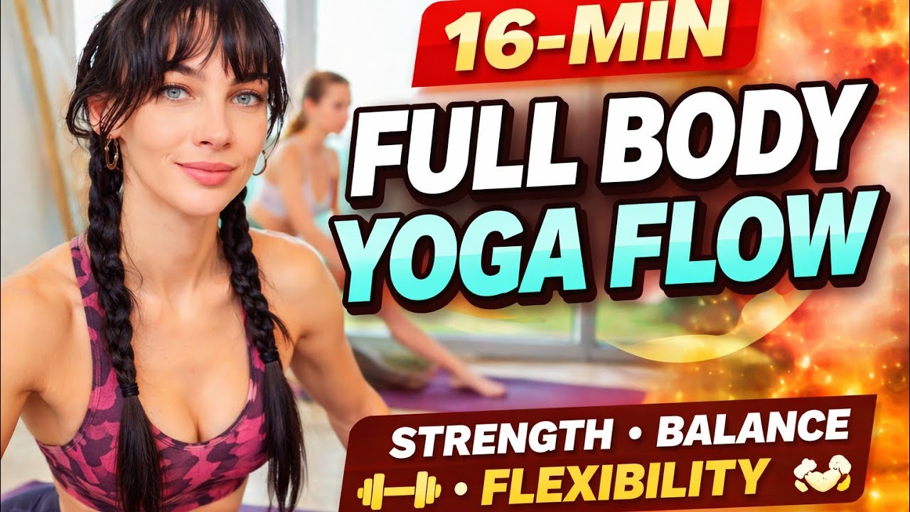 16-Min Full Body Yoga Flow 🔥 Strength, Balance & Flexibility
