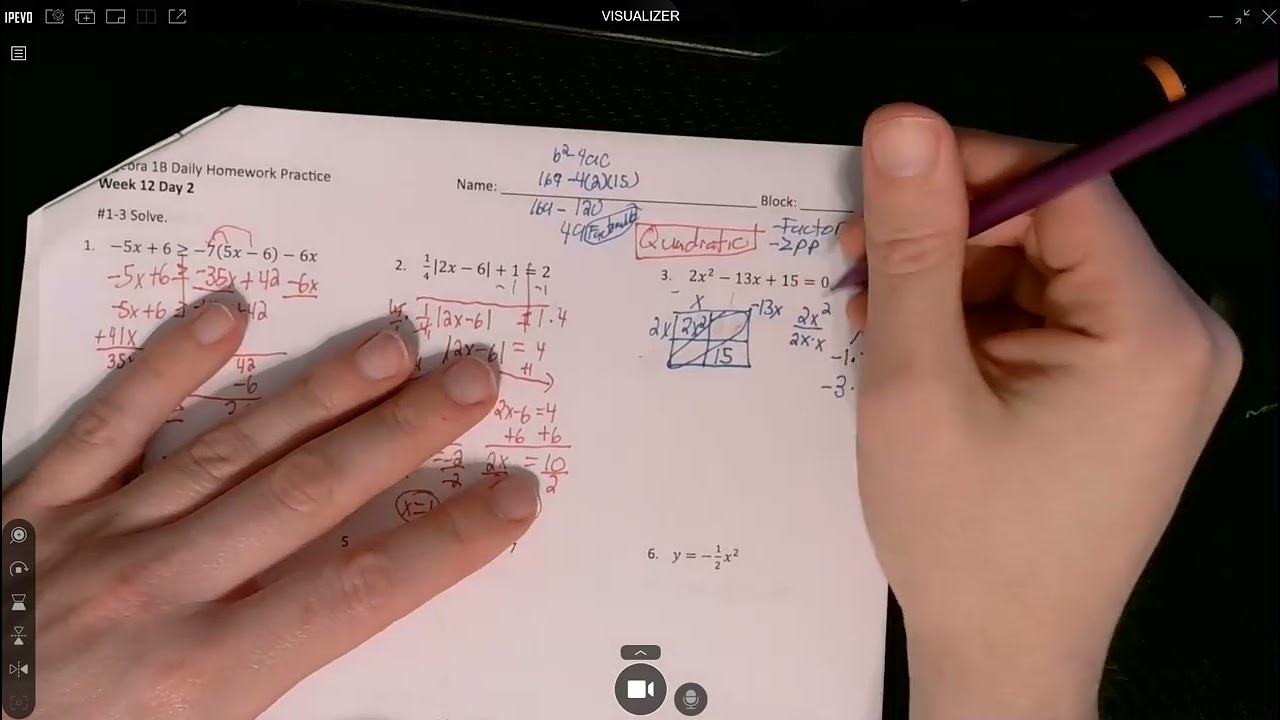 1B Week 12 Day 2 Homework Help Video