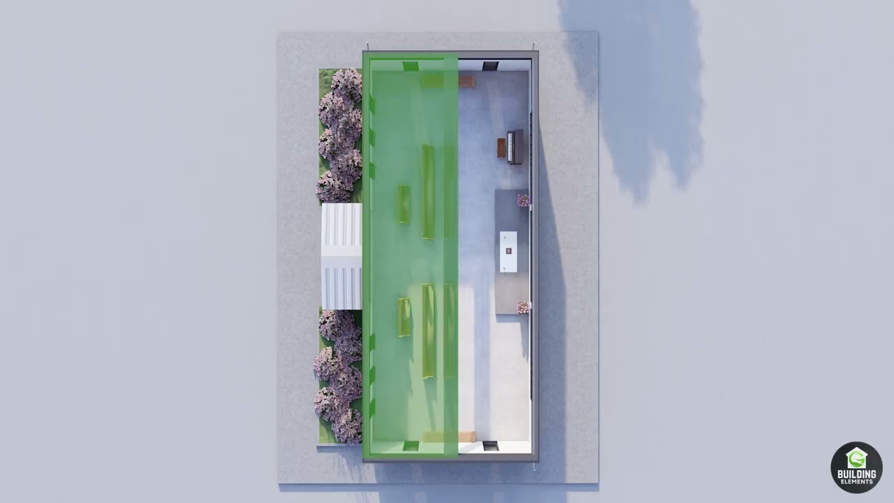 Modular Church Building 60x24 - 3D Rendering