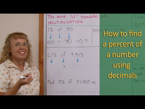 Percent of a number using decimals - handy trick!