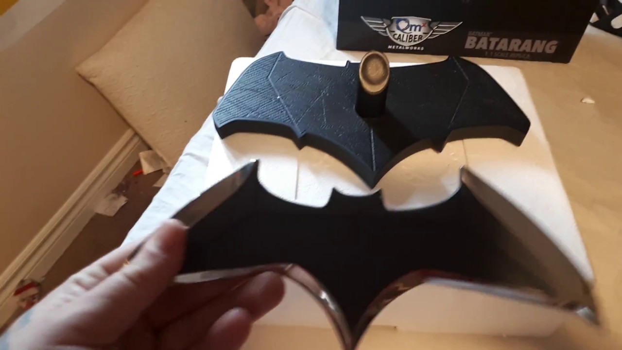 Qmx caliber metalworks 1:1 scale replica batarang batman collection