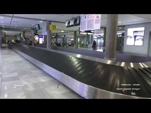 Ankunft Flughafen Stuttgart - Dresden - Städtereise