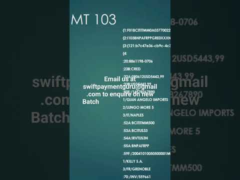 MT103 Swift message example | Swift Payment System | ISO 20022 #ThePaymentGuru