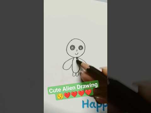 Alien Drawing π±π±π±? #viral #shorts #alien #cute #drawing #artist_carry #viralvideo #viralshort #art