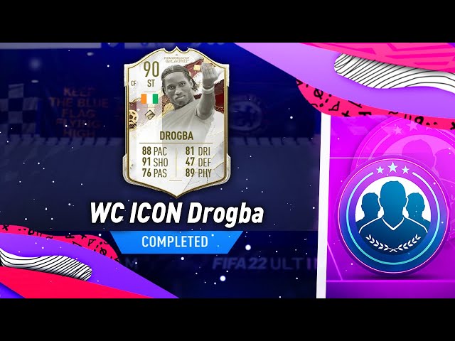 Didier Drogba World Cup Icon SBC: FIFA 23 Didier Drogba World Cup Icon ...