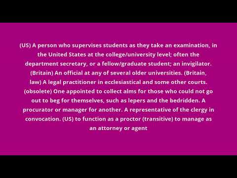 what is the meaning of proctor