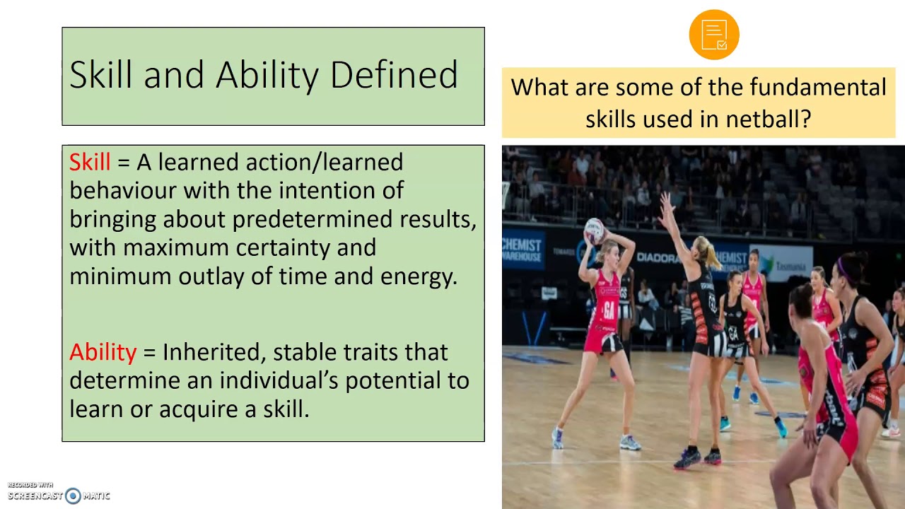 Skill Classification GCSE PE
