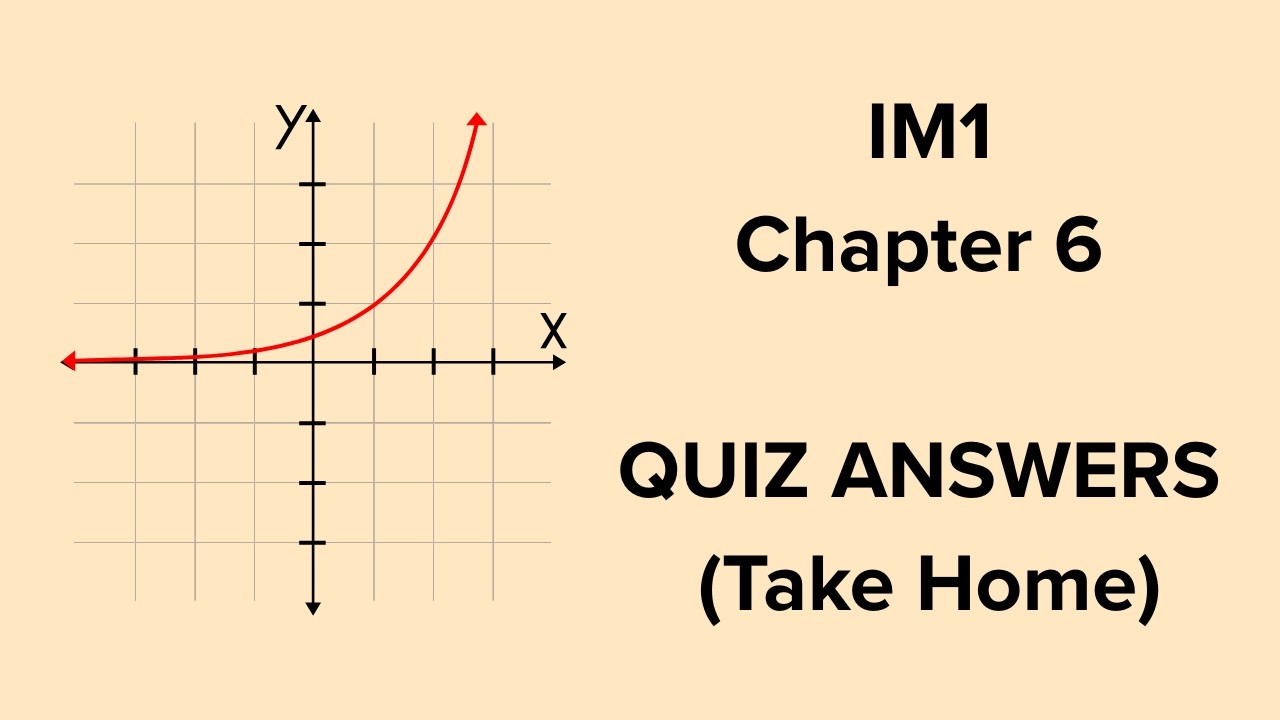 IM1 Chapter 6 Quiz Answers -Take Home Quiz