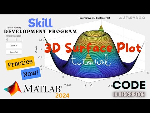 How to 3D Surface Plot in Matlab R2024a 2024| Customizable Code and Plot| Skill Development #matlab
