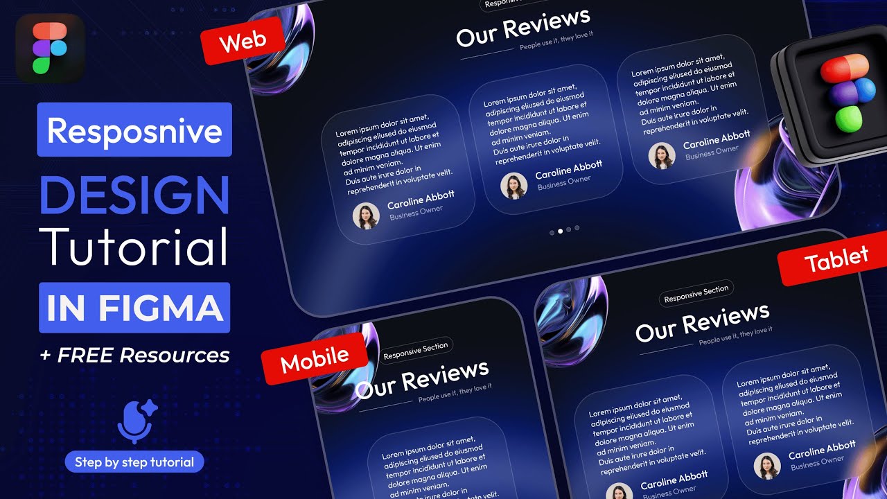 Responsive Design in Figma | 1 Layout 3 Designs | FREE RESOURCES | DVxUI