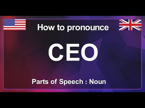 PRONUNCIATION OF CEO IN ENGLISH, HOW TO PRONOUNCE CEO, HOW TO SAY CEO [ Chief Executive Officer ]