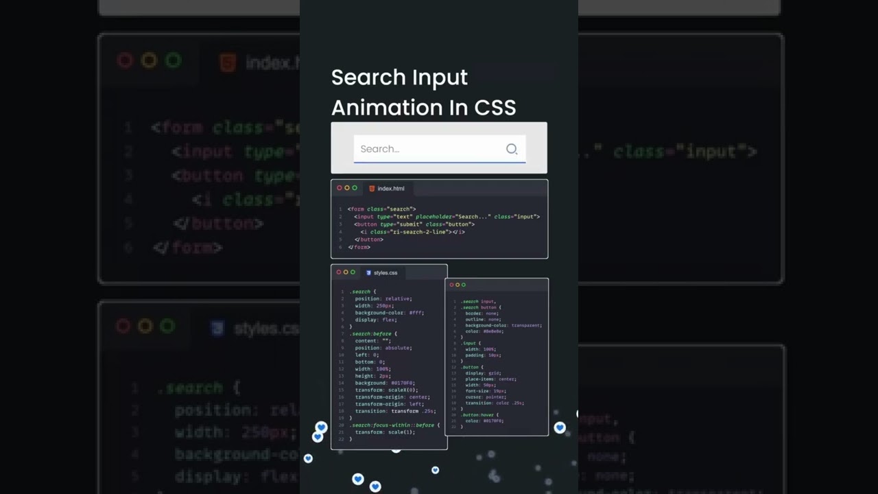 Search Input Animation in CSS | HTML & CSS