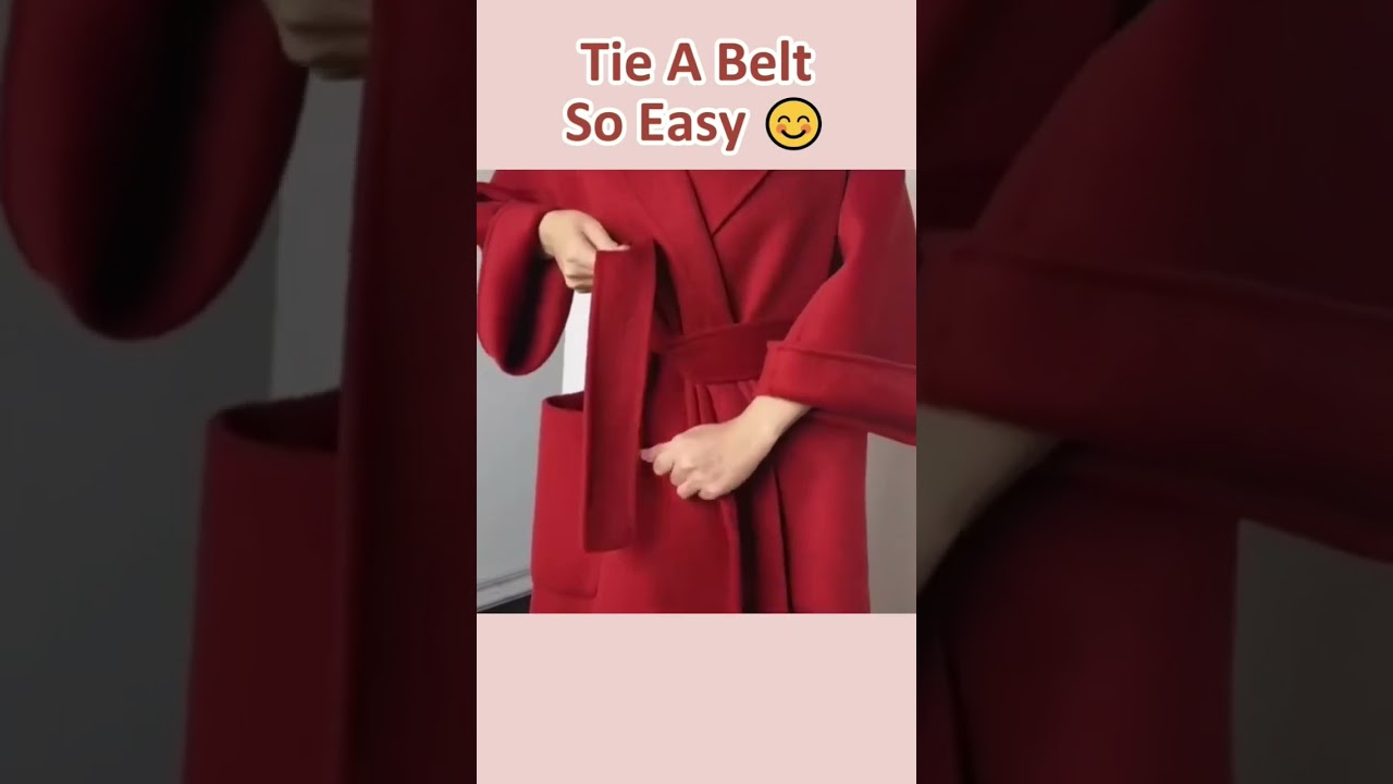 Tie your Belt with this simple *Life changing Tips* to look good 🥰 #beltondesigner #tiebelts #shorts