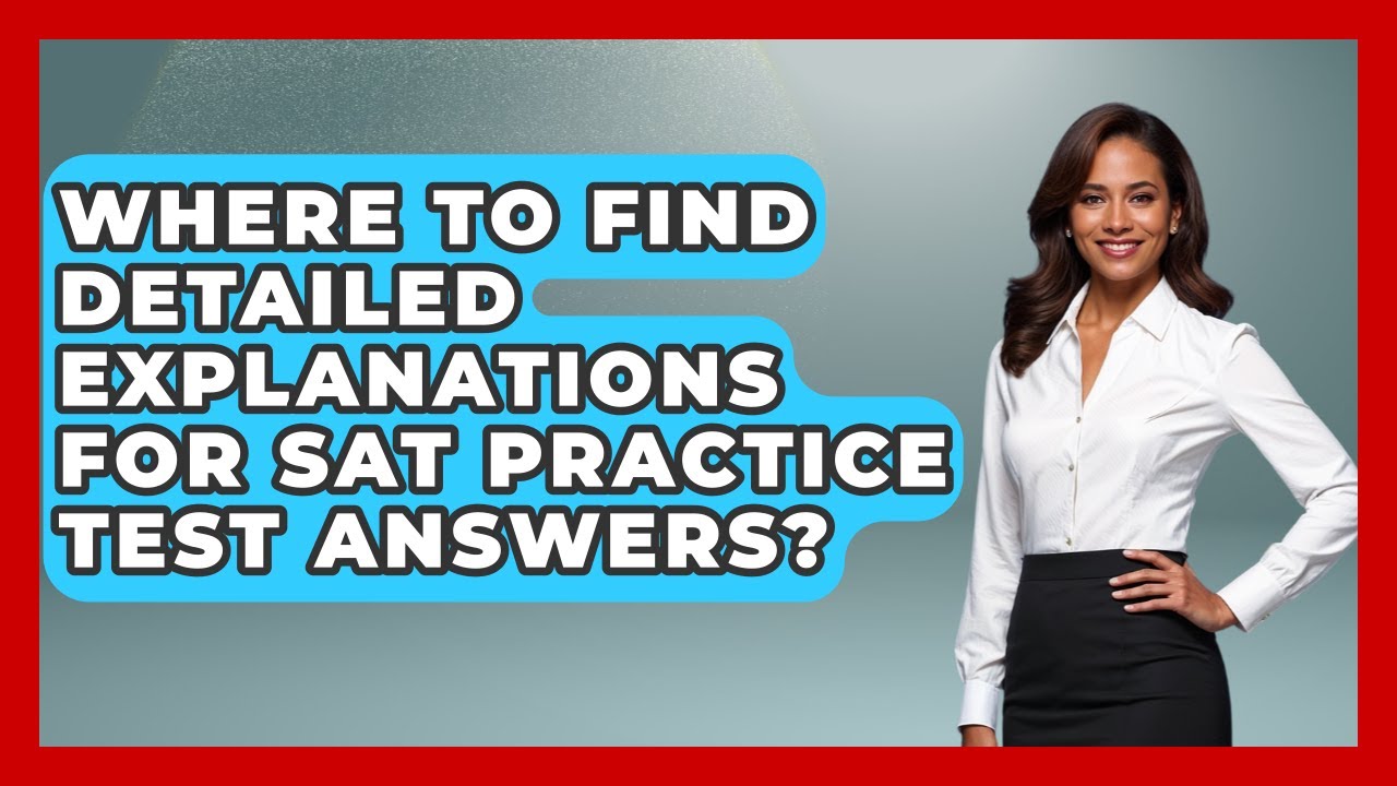 Where To Find Detailed Explanations For SAT Practice Test Answers? - Junior Year Jumpstart