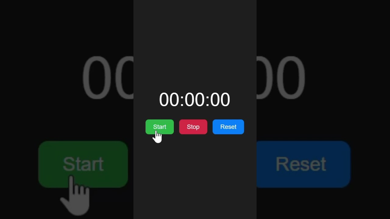 Simple Stopwatch using HTML, CSS & JavaScript