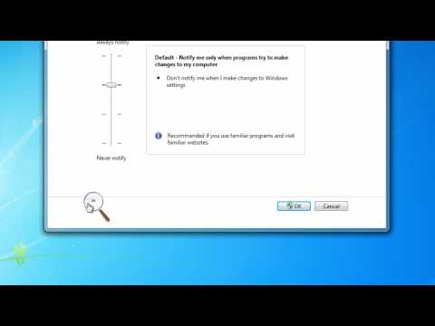 Enhance or Disable User Account Control (UAC) in Windows 7