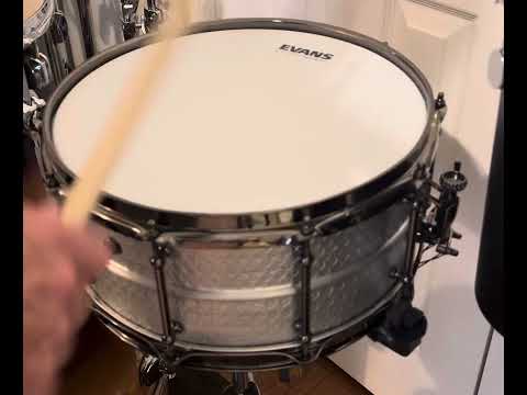 EKG Custom 14x6.5 Hammered Aluminum w/ Black Nickel Hardware | Reverb