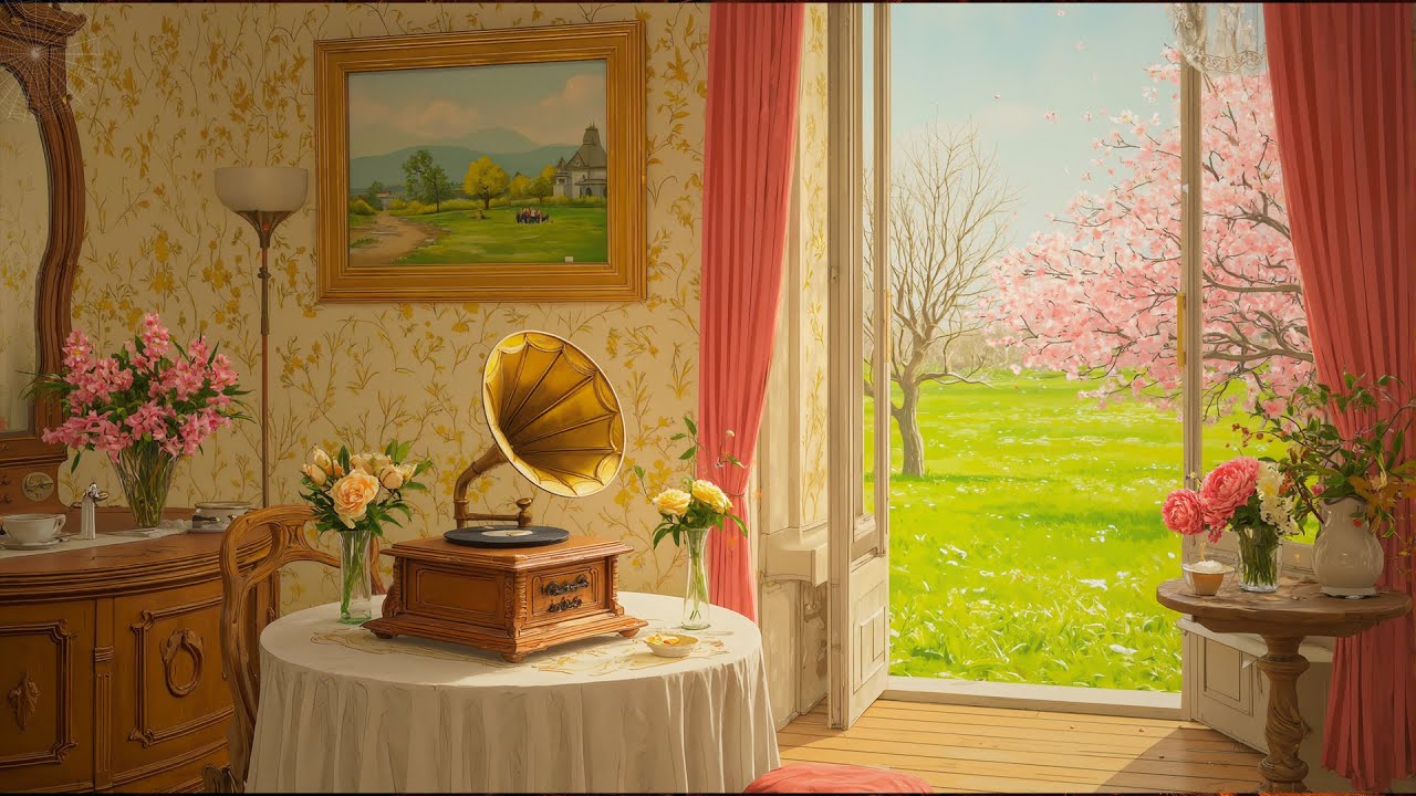 Vintage Spring Melodies from the 1940s Tunes Playing in Another Room | A Visit to Grandma’s Cottage