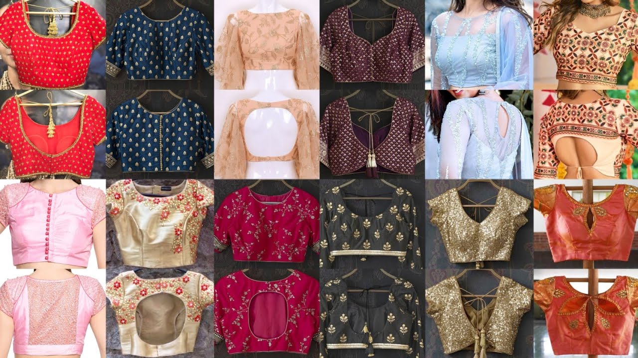 New Modern Front and Back Side Saree Blouse Patterns - Blouse Designs