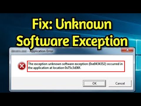 Fix Unknown Software Exception Error Code 0xe06d7363 Occured In The Application At Location