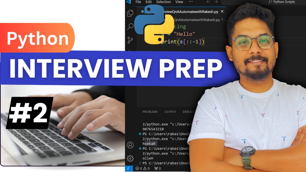 Python Interview Prep | Alternate Ways to Reverse a String using Python